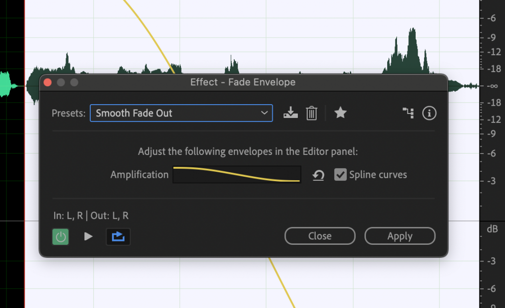 Adobe Audition Worksheets → Volume Envelopes